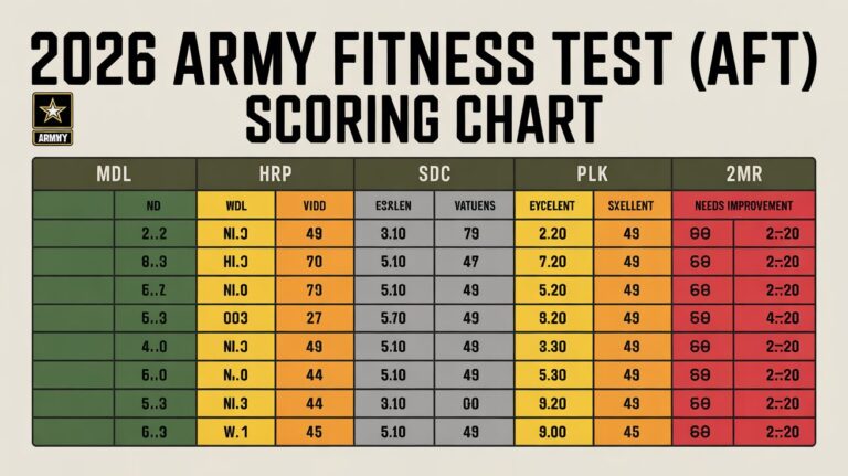 Army Fitness Test Scoring Chart 2026 (Official AFT)